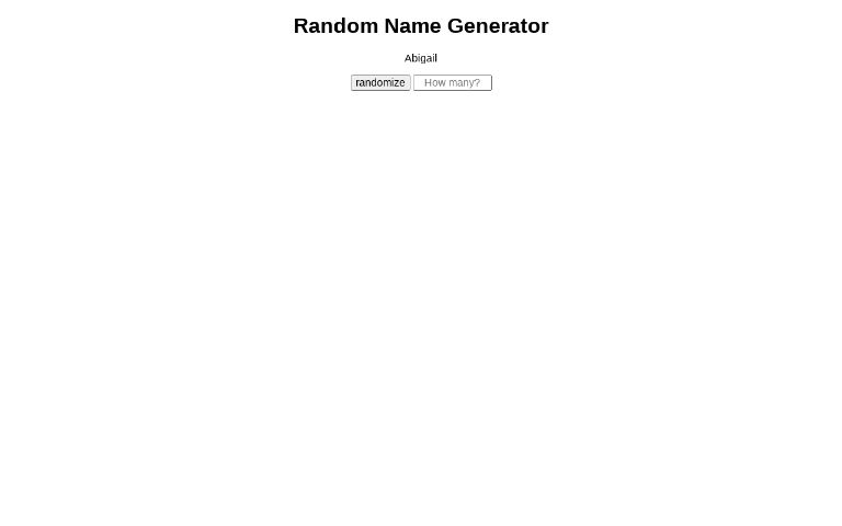 Random Name Generator
