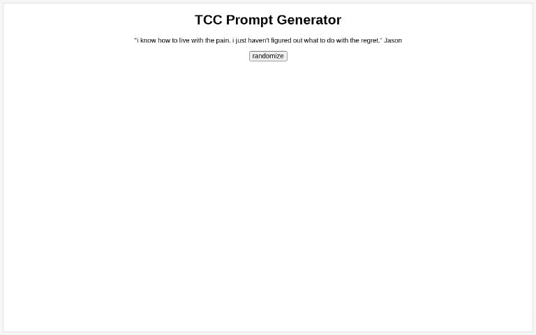 TCC Prompt Generator