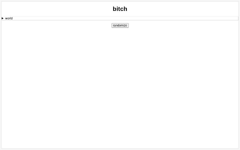 bitch ― Perchance Generator