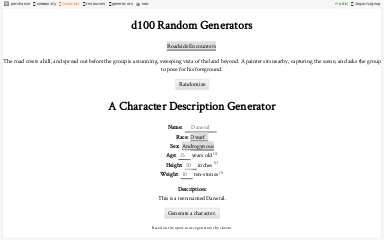 d100 Random Generators