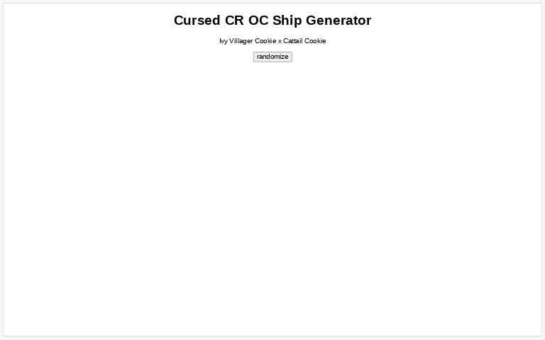Cursed CR OC Ship Generator