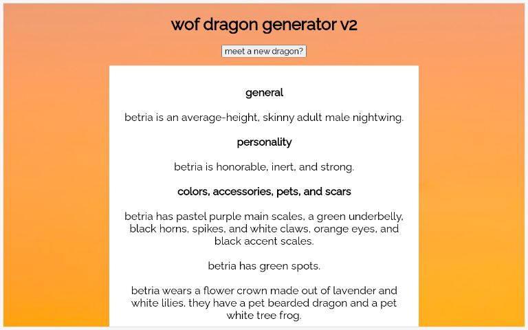 wof dragon generator v2