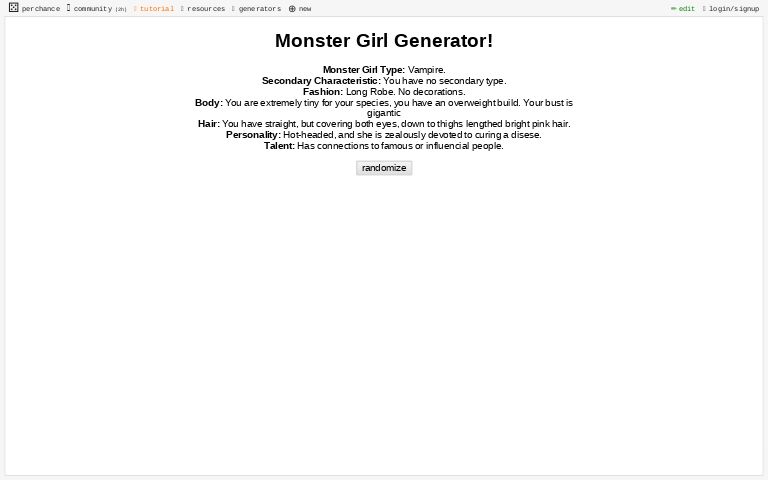 Monster Girl Generator!