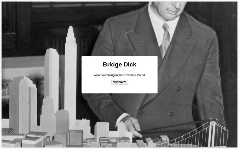 Bridge Dick ― Perchance Generator