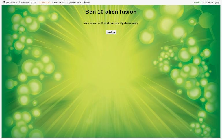 Ben 10 alien fusion ― Perchance Generator