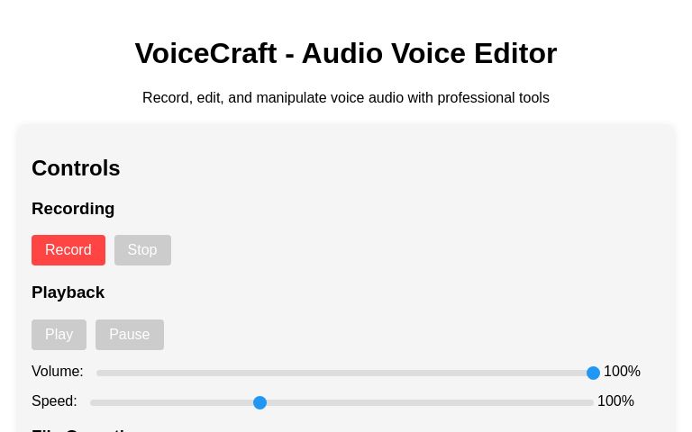 VoiceCraft - Audio Voice Editor ― Perchance Generator