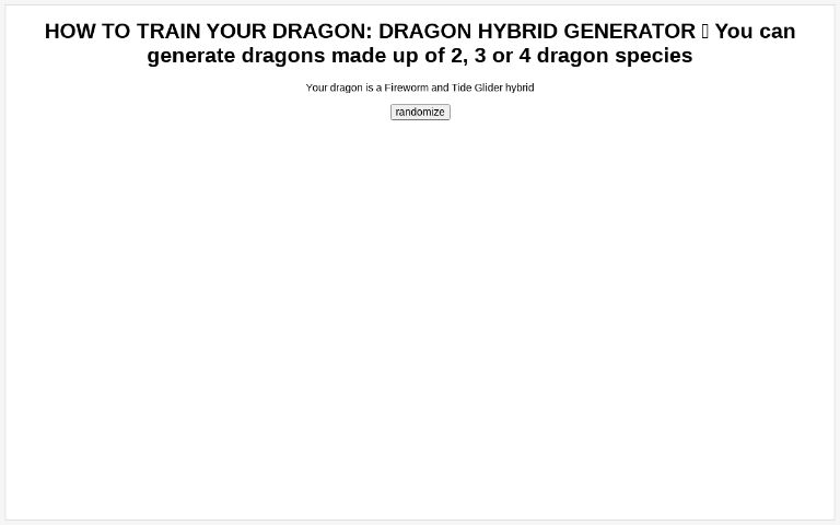 HOW TO TRAIN YOUR DRAGON: DRAGON HYBRID GENERATOR 🐉 You can generate ...