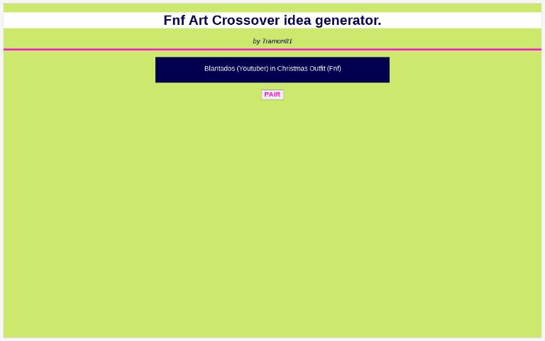 Fnf Art Crossover idea generator.