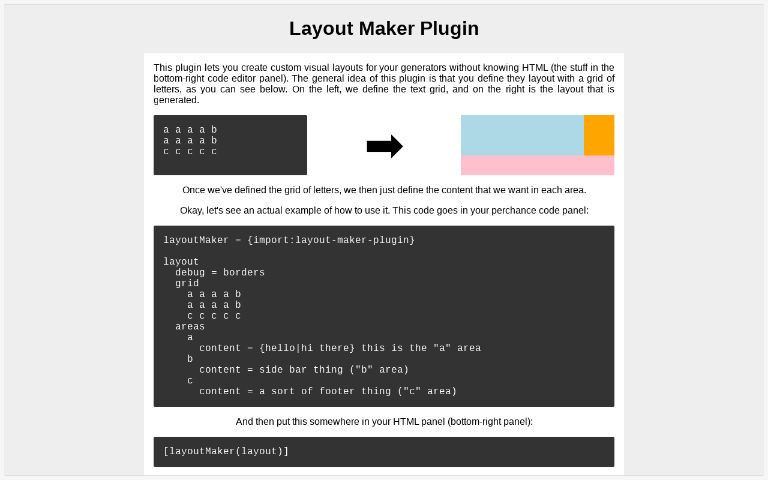 Layout Maker Plugin