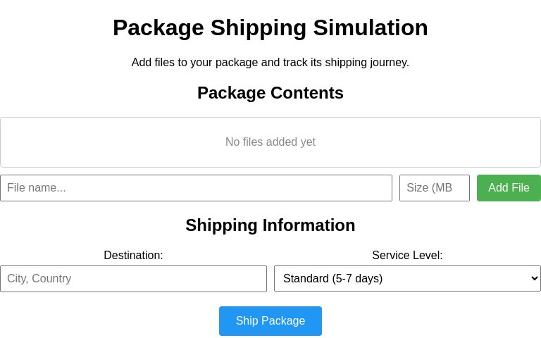 Package Shipping Simulation ― Perchance Generator