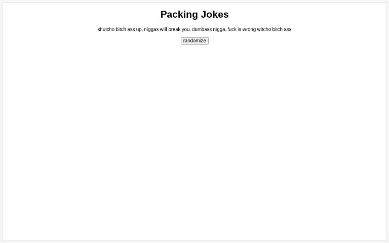 Packing Jokes ― Perchance Generator