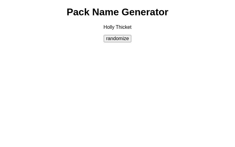 Pack Name Generator