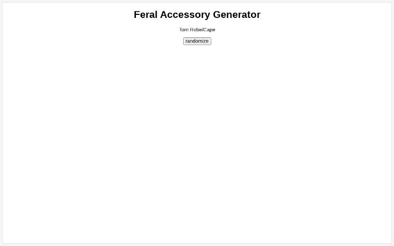 Feral Accessory Generator