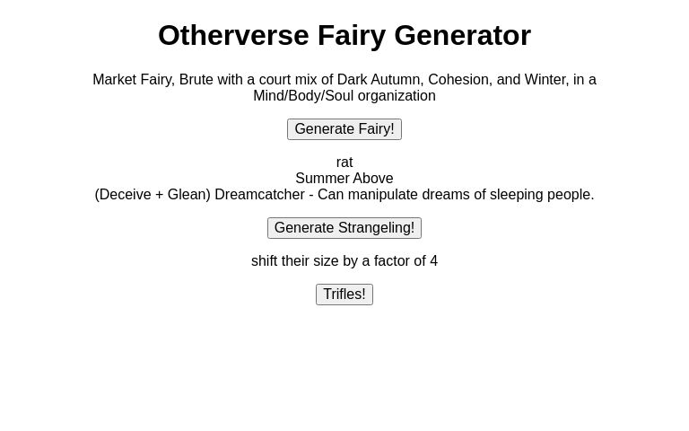 Otherverse Fairy Generator