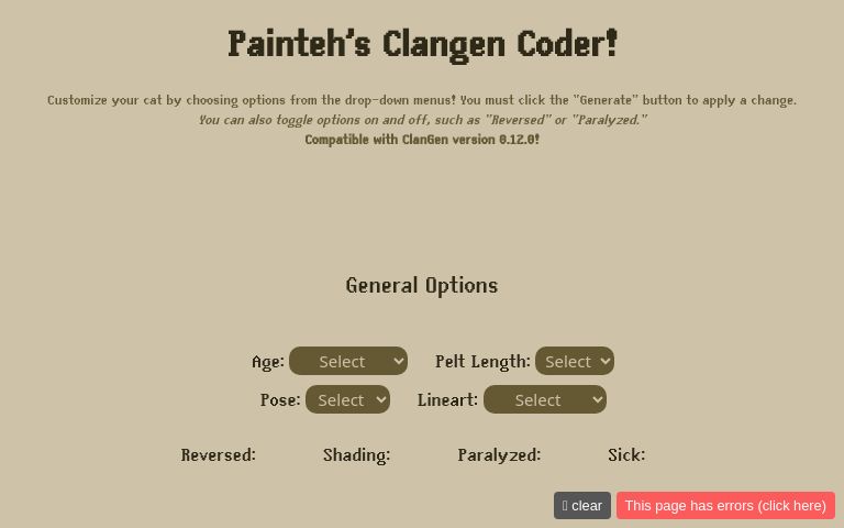 Painteh's Clangen Coder! ― Perchance Generator