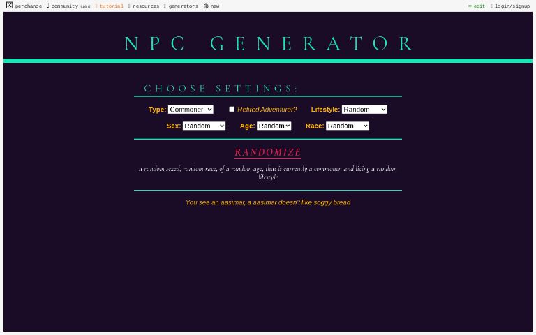NPC Generator