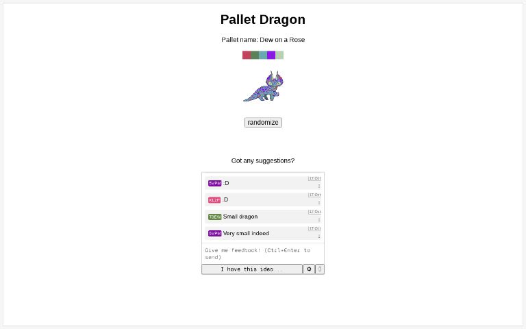 Pallet Dragon ― Perchance Generator