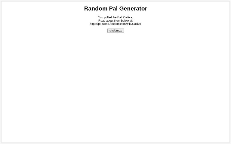 Random Pal Generator