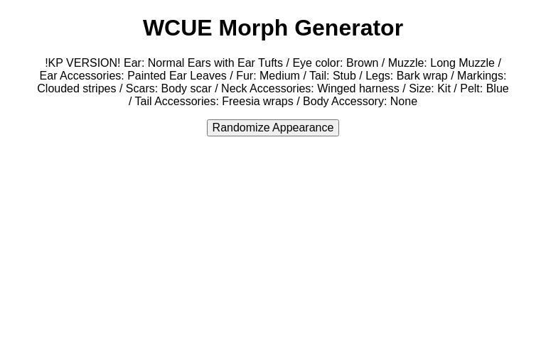 WCUE Morph Generator
