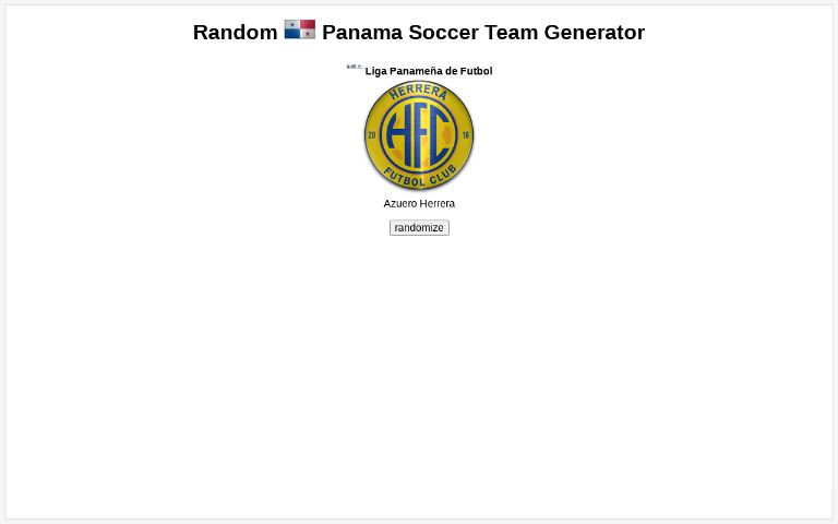 Random Panama Soccer Team Generator