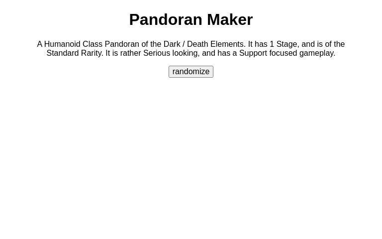 Pandoran Maker ― Perchance Generator