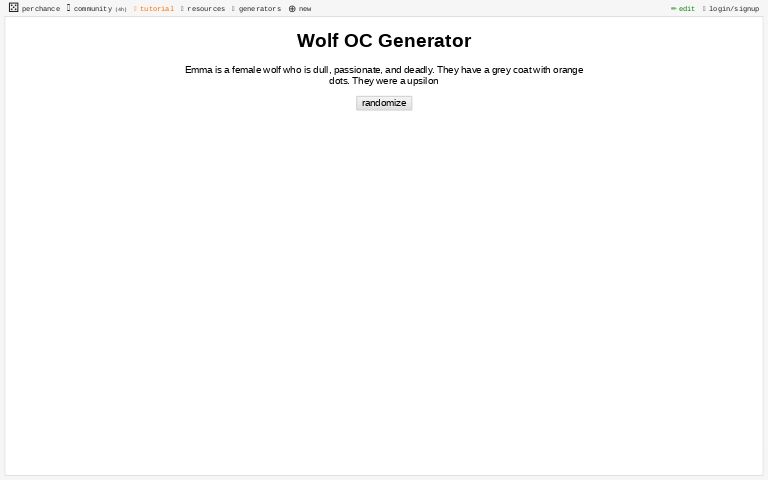 Wolf OC Generator