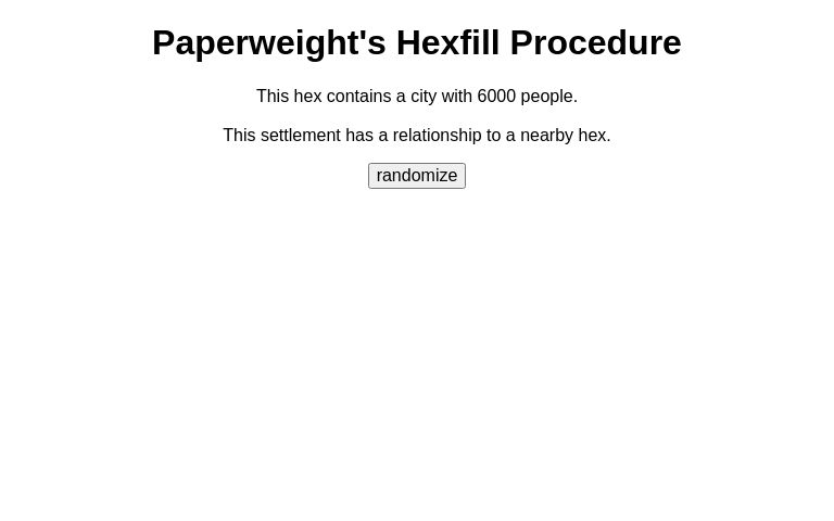 Paperweight's Hexfill Procedure ― Perchance Generator
