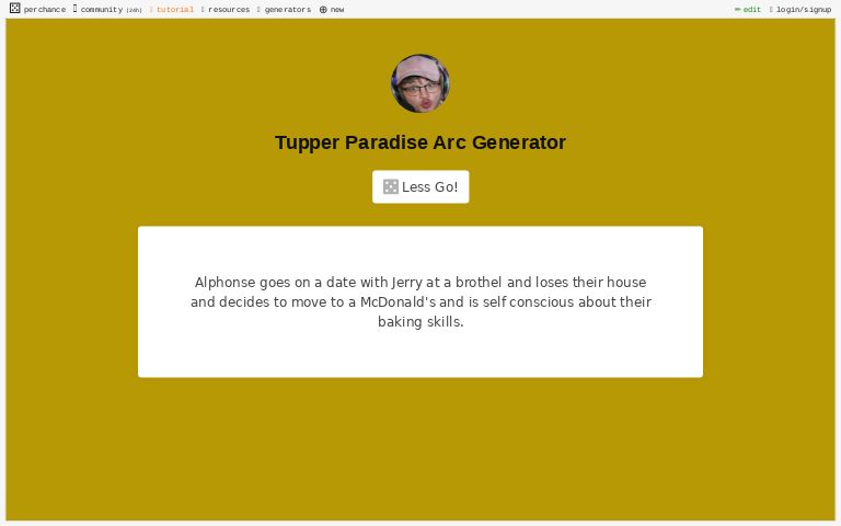 Tupper Paradise Arc Generator