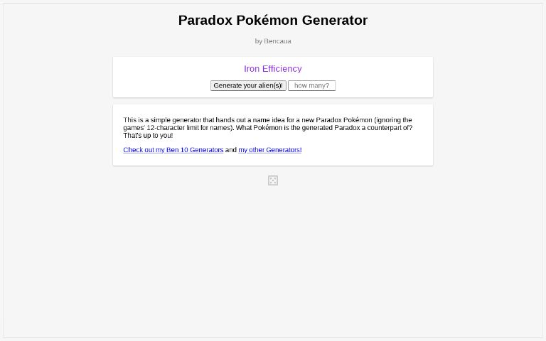 Paradox Pokémon Generator