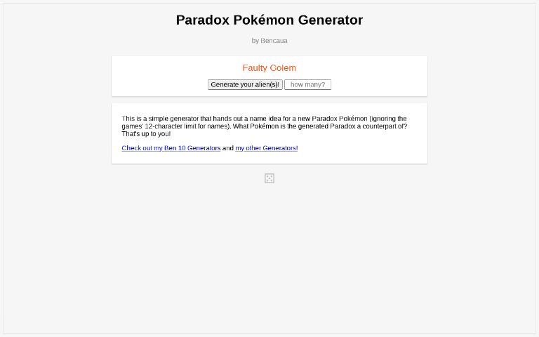Paradox Pokémon Generator