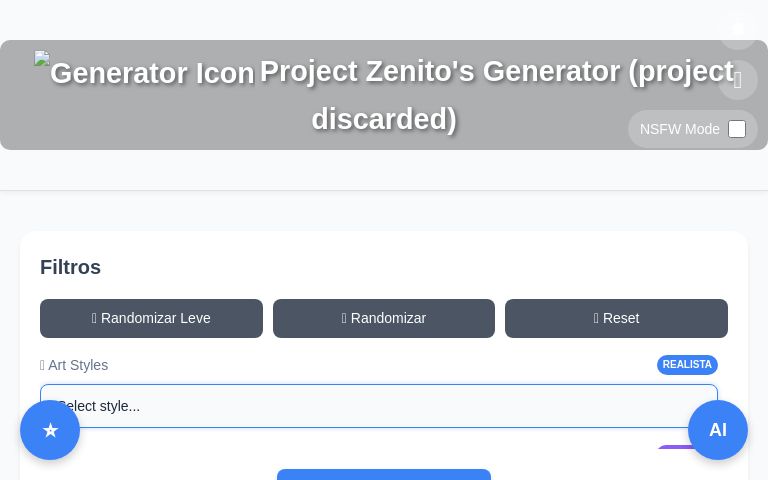 Project Zenito's Generator (project discarded)