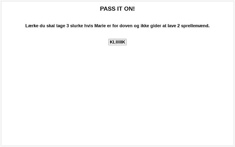 PASS IT ON! ― Perchance Generator