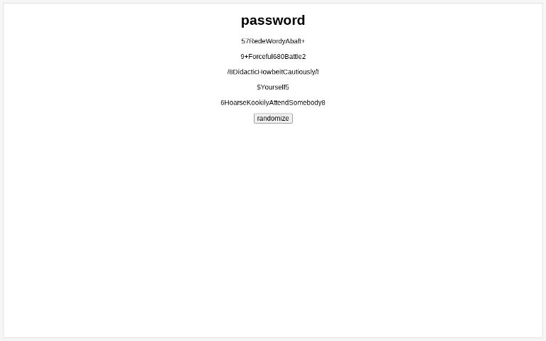password ― Perchance Generator