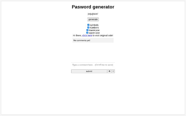 Pasword generator