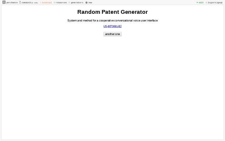 Random Patent Generator