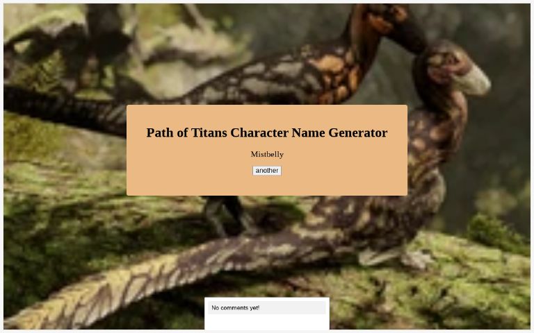 Path of Titans Character Name Generator