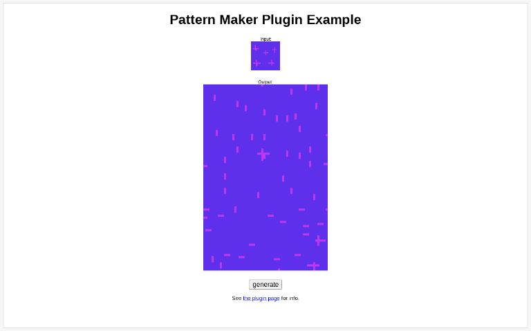Pattern Maker Plugin Example