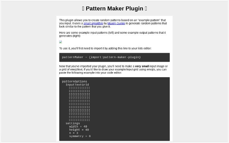 🦓 Pattern Maker Plugin 🎨