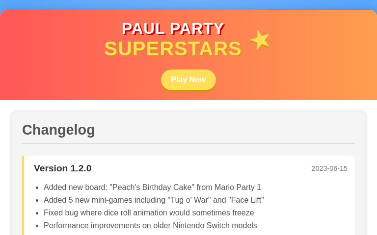 PAUL PARTYSUPERSTARS ― Perchance Generator
