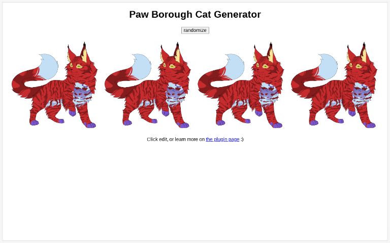 Paw Borough Cat Generator