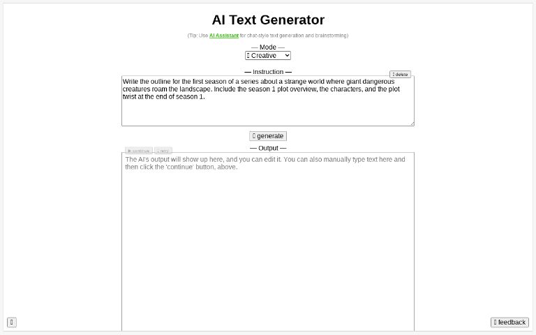AI Text Generator (free, no sign-up, unlimited)