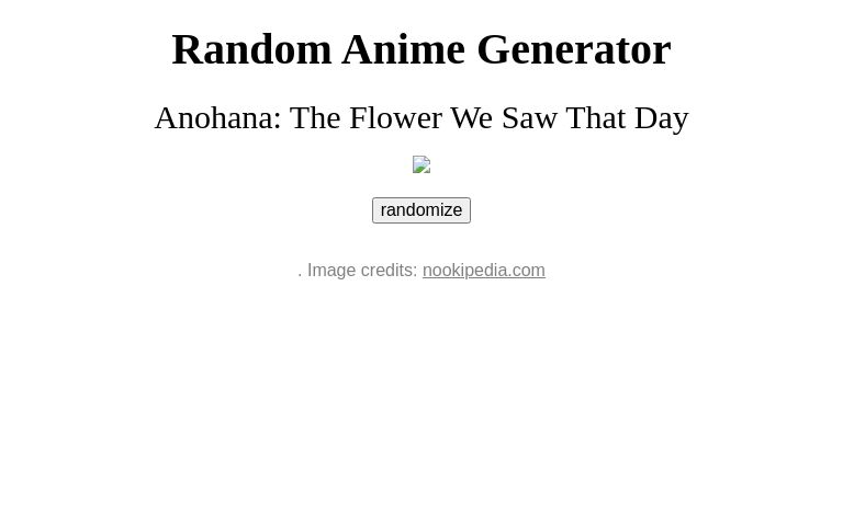 Random Anime Generator