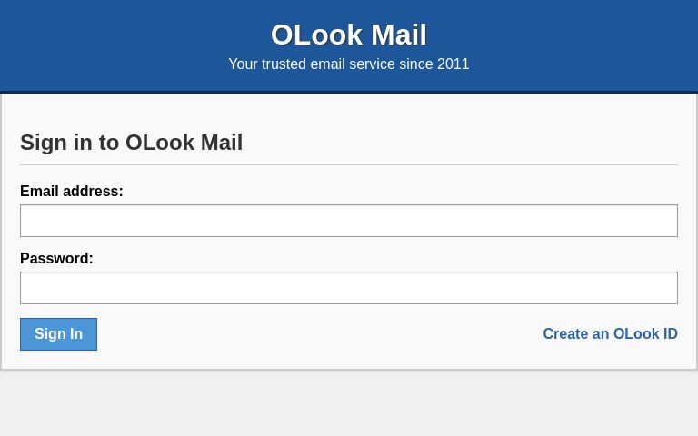 OLook Mail ― Perchance Generator