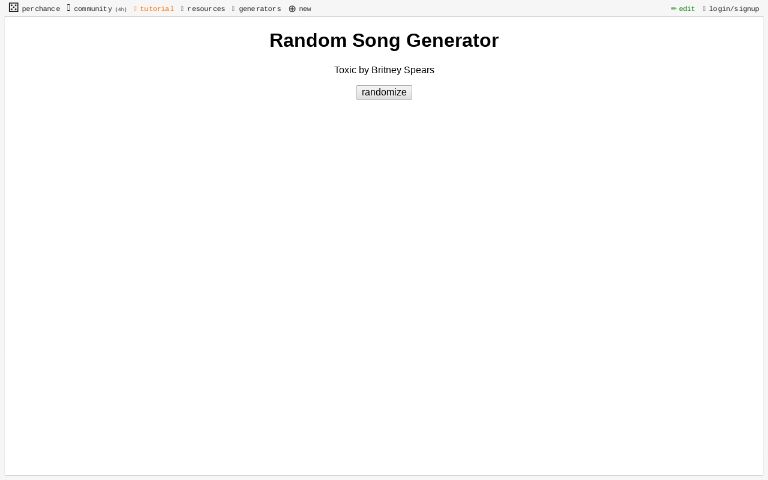 Random Song Generator