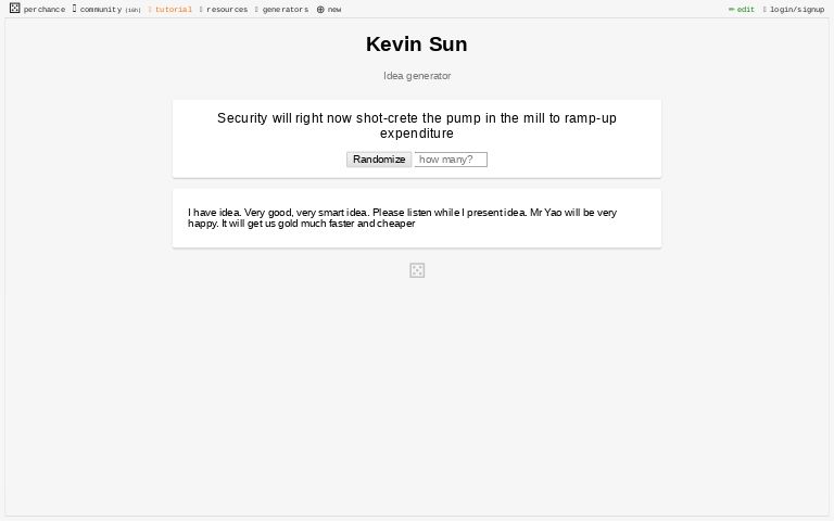 Kevin Sun ― Perchance Generator