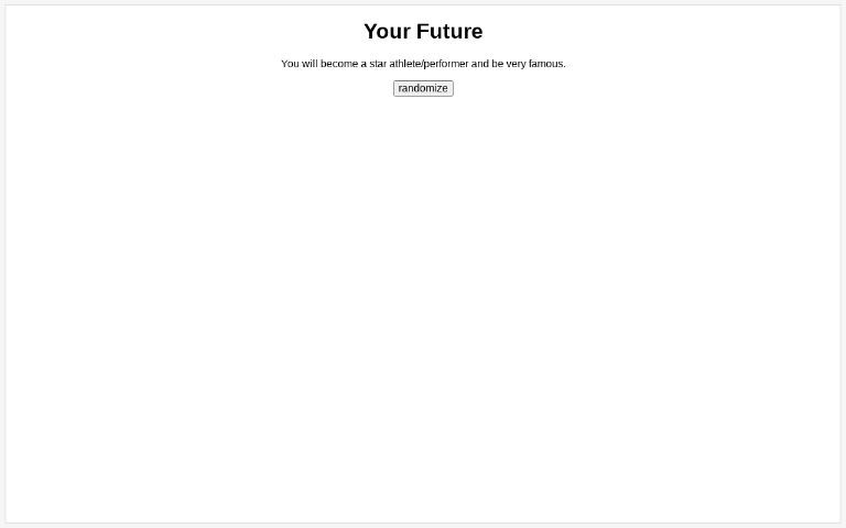 Your Future ― Perchance Generator
