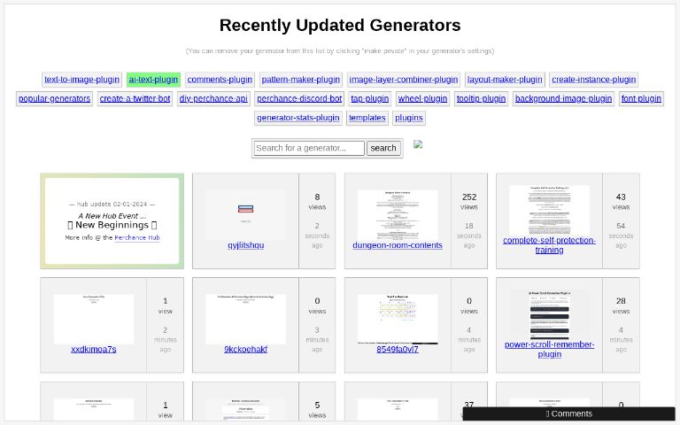Recently Updated Generators