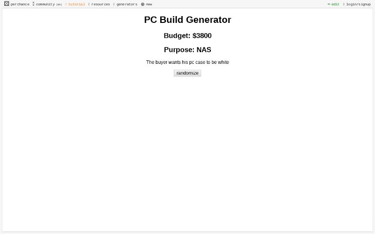 PC Build Generator