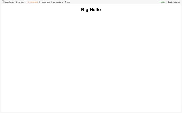 Big Hello ― Perchance Generator