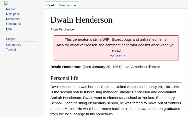 Random Wikipedia Article ― Perchance Generator